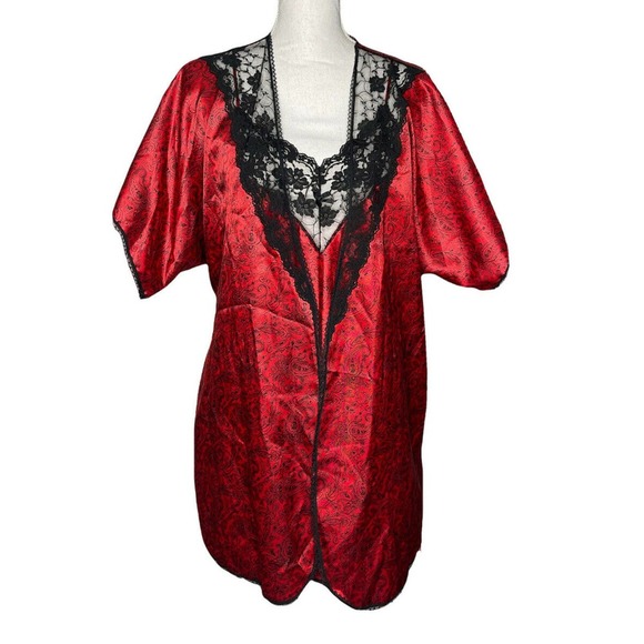 Body Chic | Intimates & Sleepwear | Vintage Body Chic Matching Red ...
